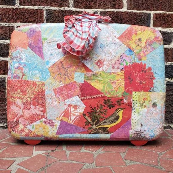Samsonite | Bags | Vintage Red Samsonite Suitcase With Custom Paper ...